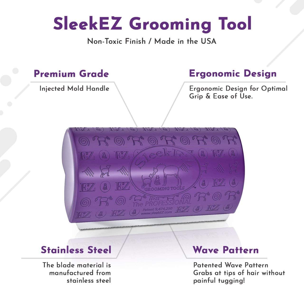 【美國製造】絲麗客 SleekEZ ™手工廢毛按摩梳