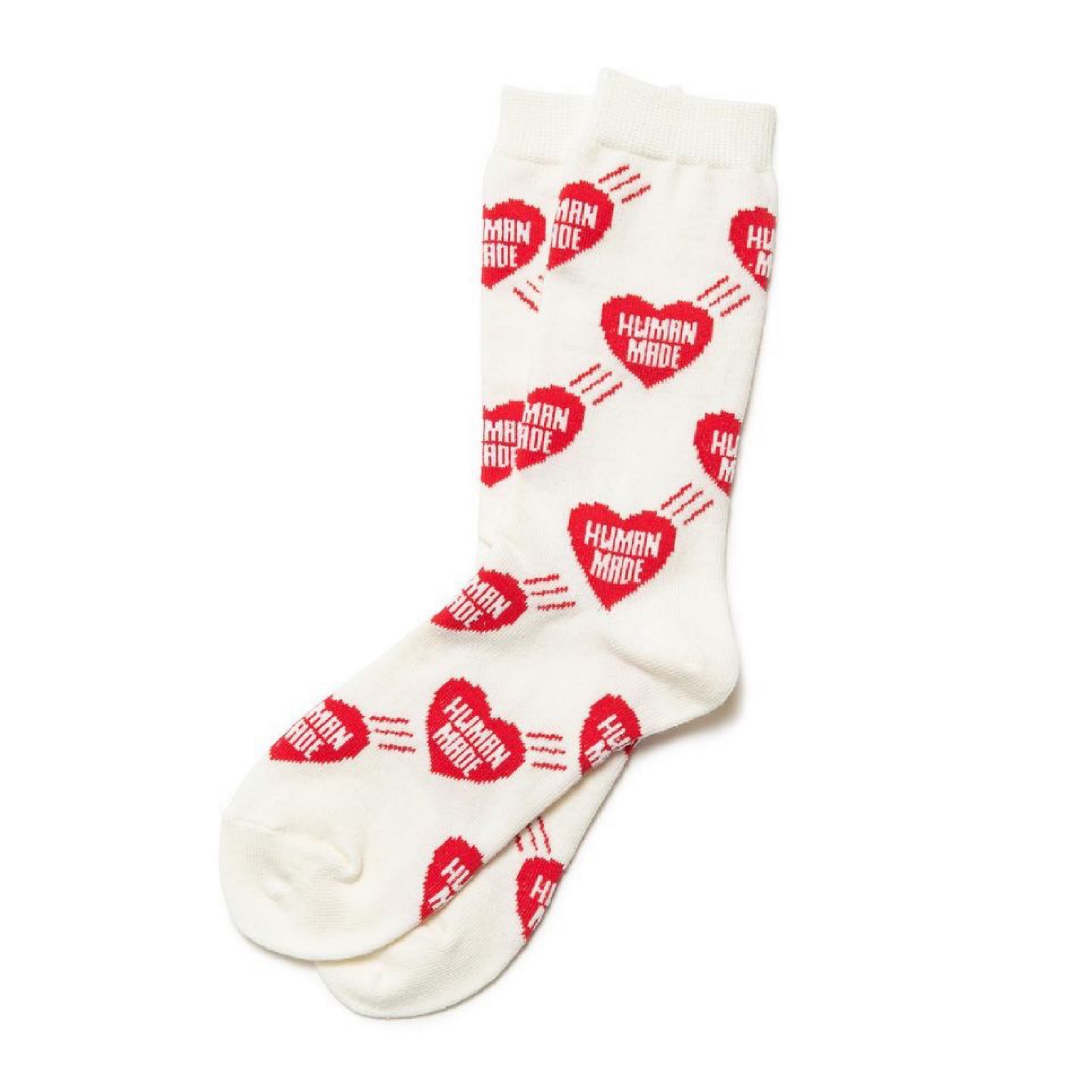 Human Made Heart Pattern Socks (Red)