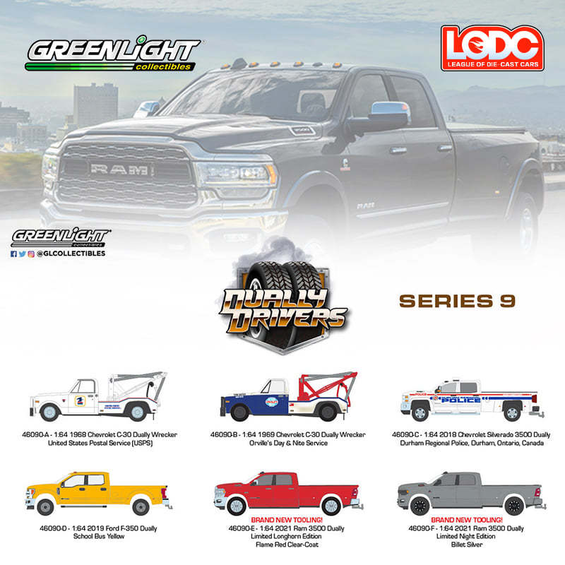Greenlight 綠光 1:64 Dually Drivers Series 9