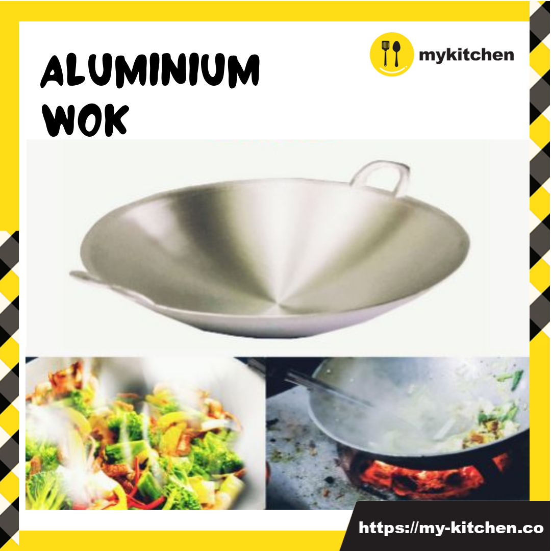 MY KITCHEN] Aluminium Wok with Double Handle / Kuali Al