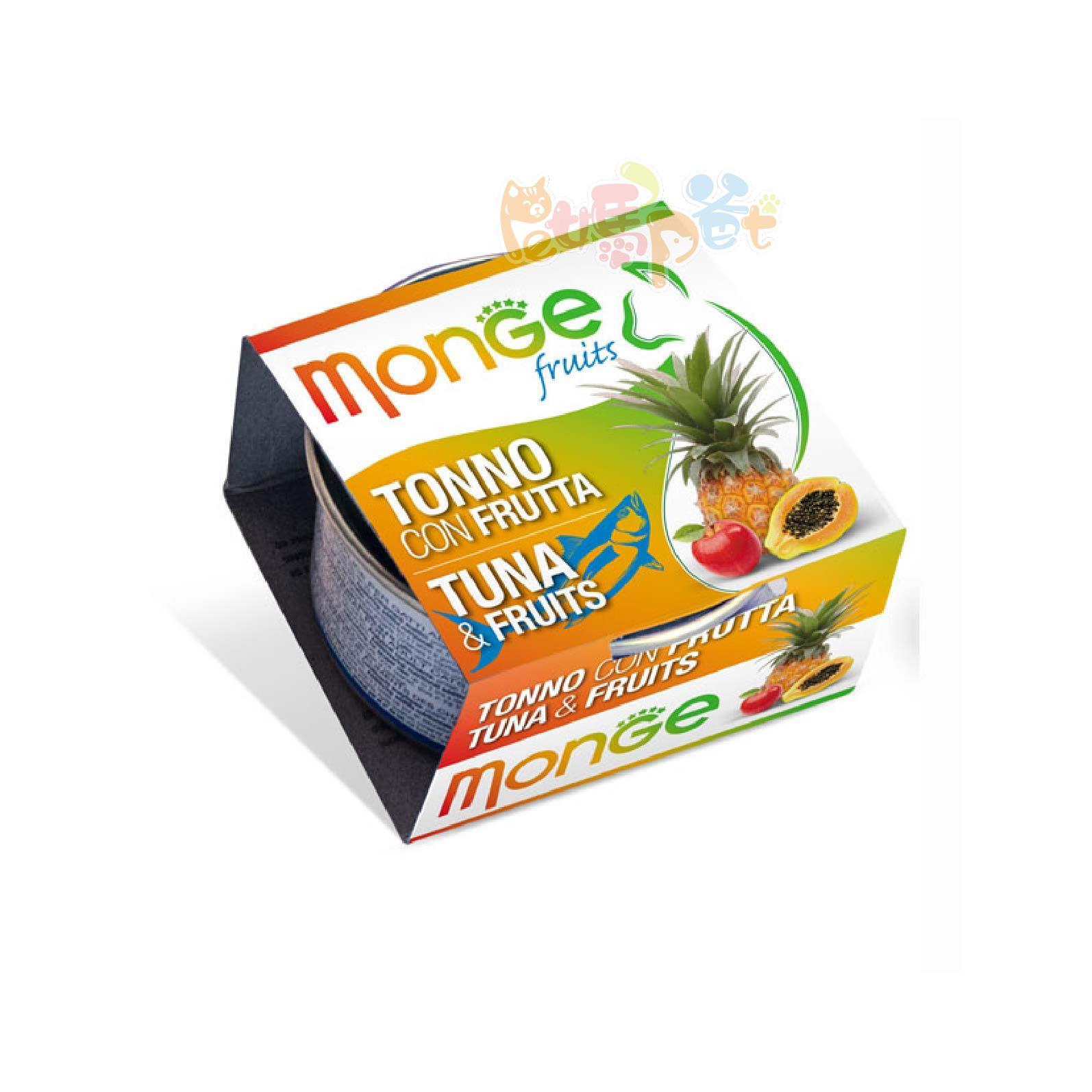 Monge Fruits 貓罐頭 - 吞拿魚配雜果 80g