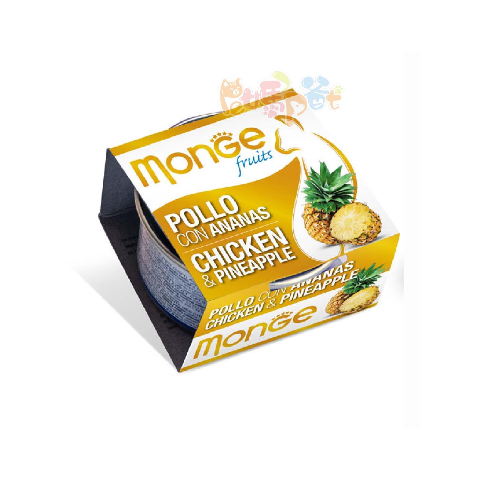 Monge Fruits 貓罐頭 - 鮮雞肉配菠蘿 80g