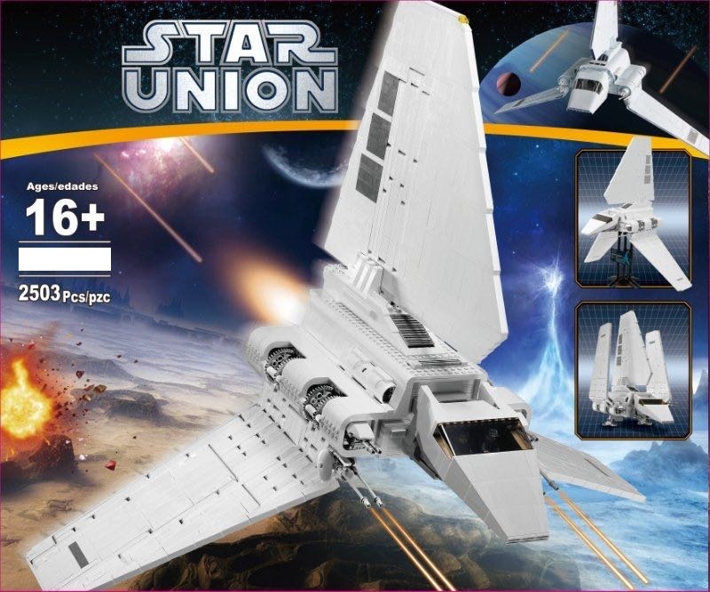 Imperial Shuttle UCS Star Wars Building Set fit Lego