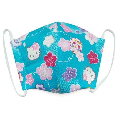 日本「Hello Kitty」抗菌冷感純棉口罩-梅花水色