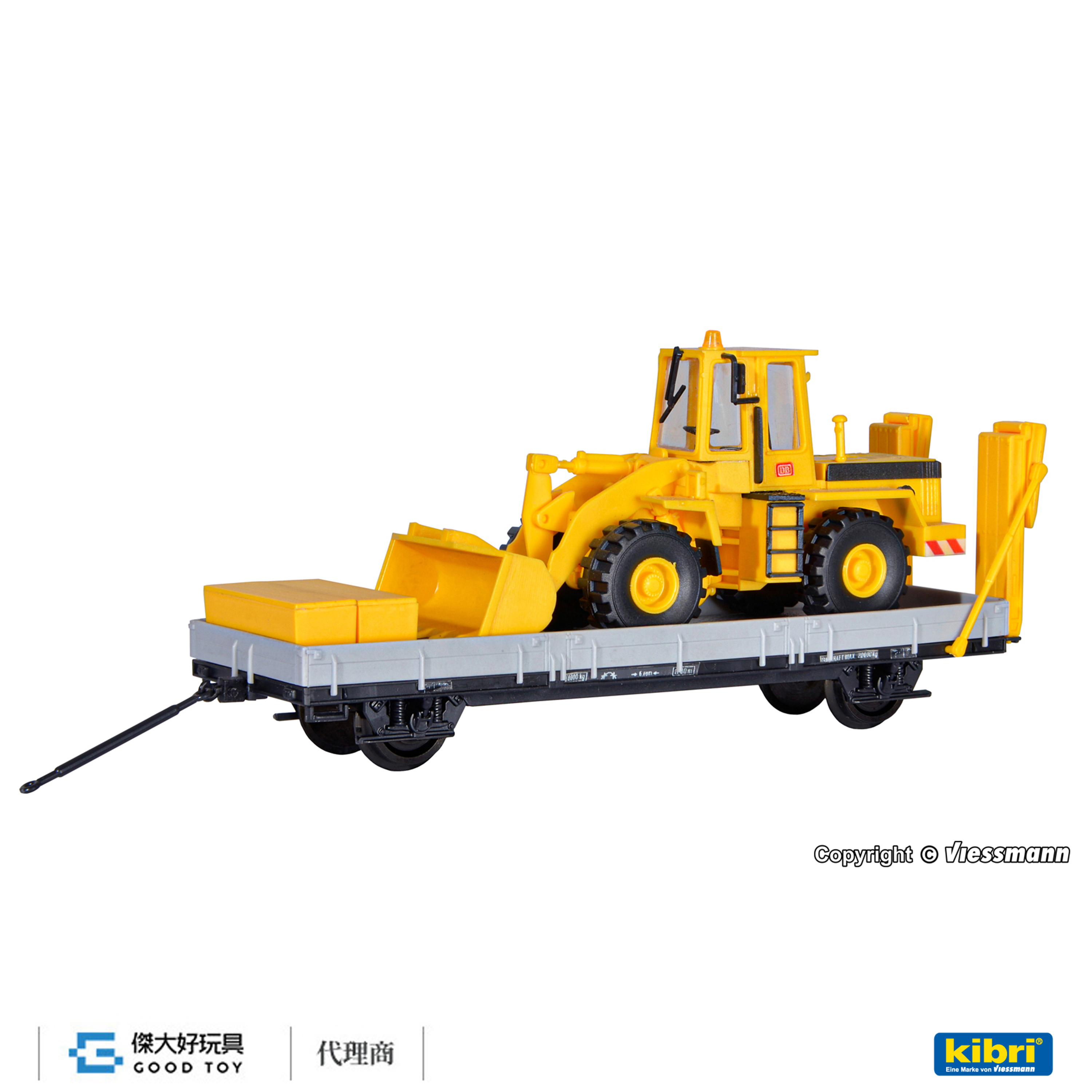 Kibri 16308 (HO kit) 板車 55.54+FAUN F1310 輪式裝載機