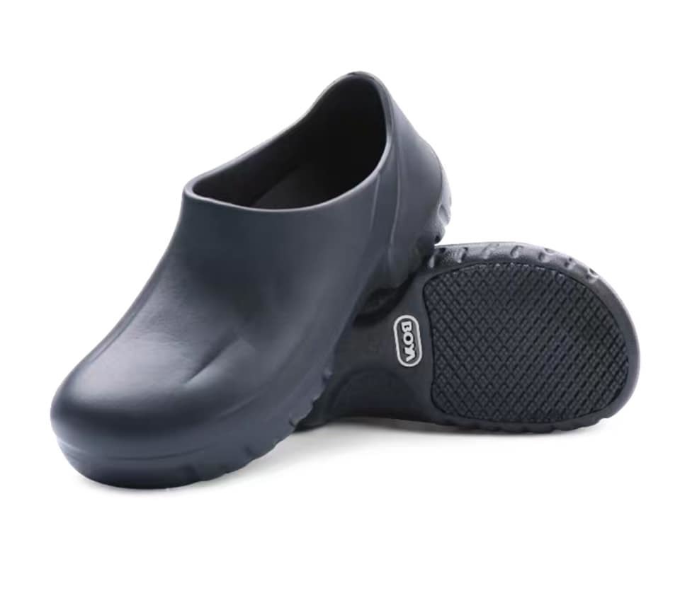 Safety Clogs (Black) - Slip resistant, Waterproof, Ligh