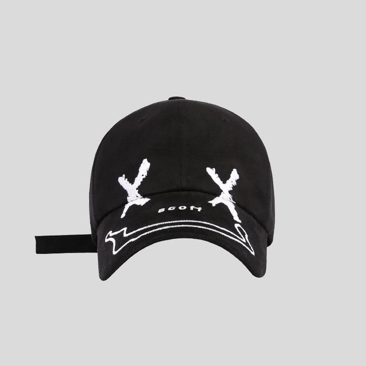 Face scoff Baseball deep cap (Black)