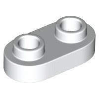 LEGO零件 圓形平板 1x2 35480 白色 6210272