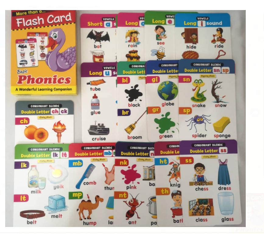 phonics flash card