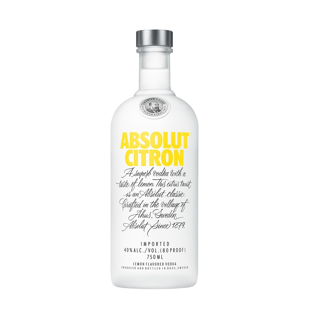 Absolut Citron Flavored Vodka 750ML