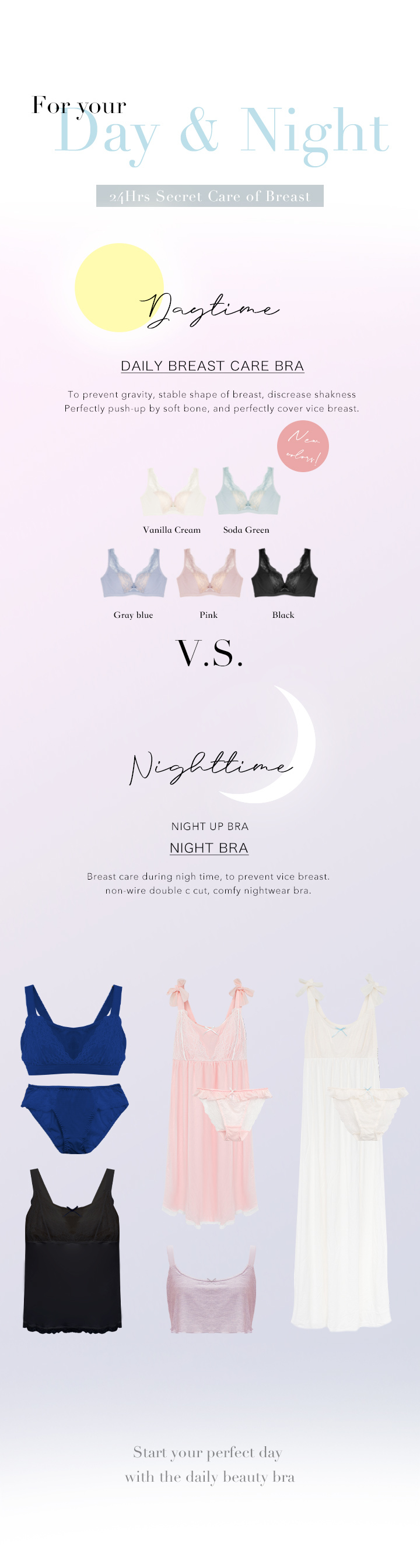 Qmomo【Morning Bra】Soft Wired Deep V Lace Breast Bra (Bl