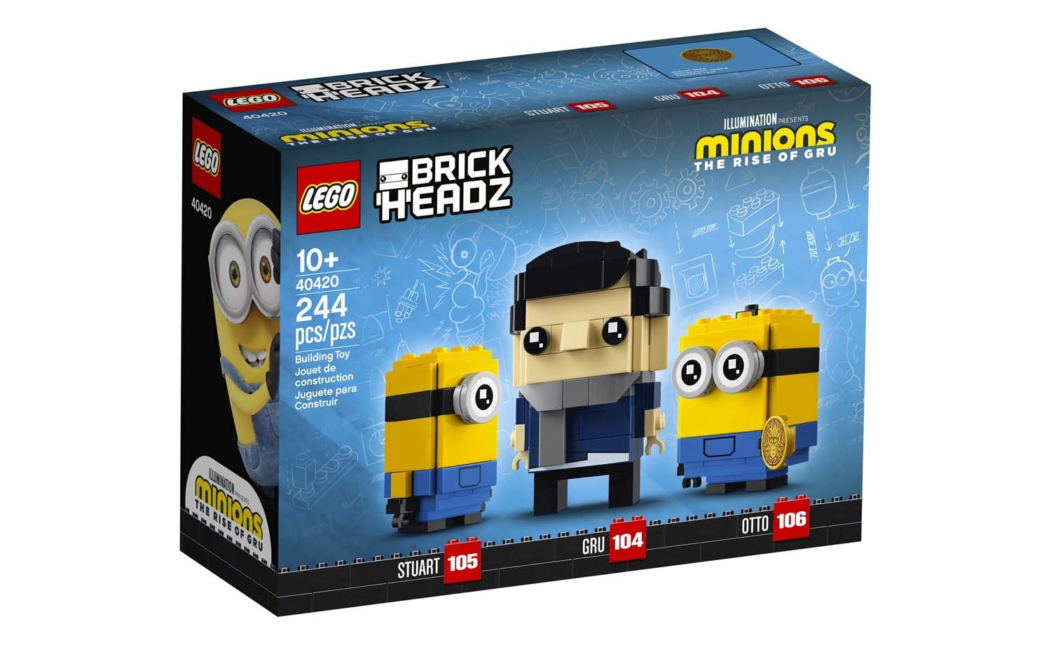 [飛米樂高積木磚賣店] LEGO 40420 BrickHeadz Gru, Stuart and Otto