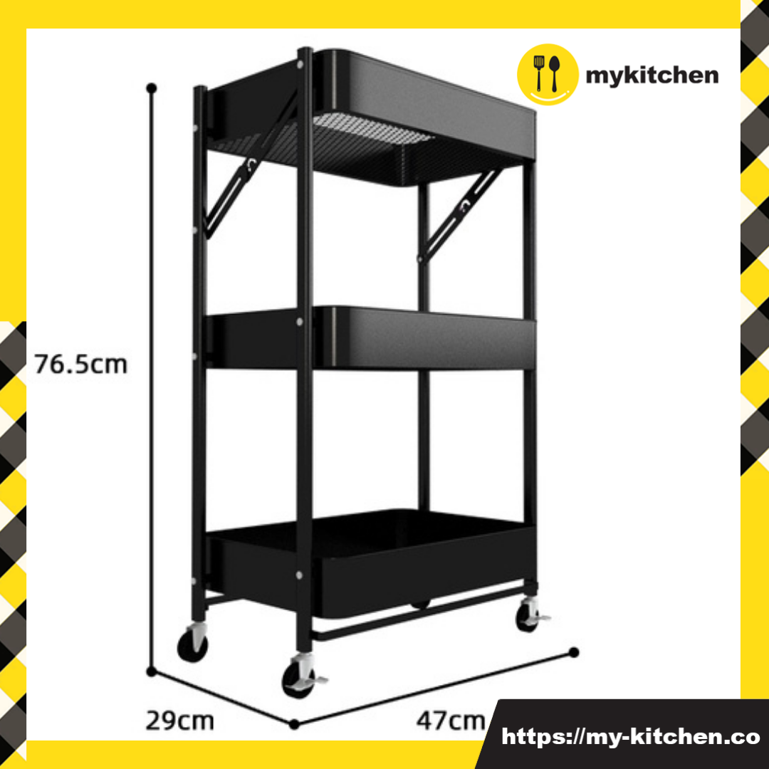 [MY KITCHEN] Multifunction 3 tier Trolley Storage Rack