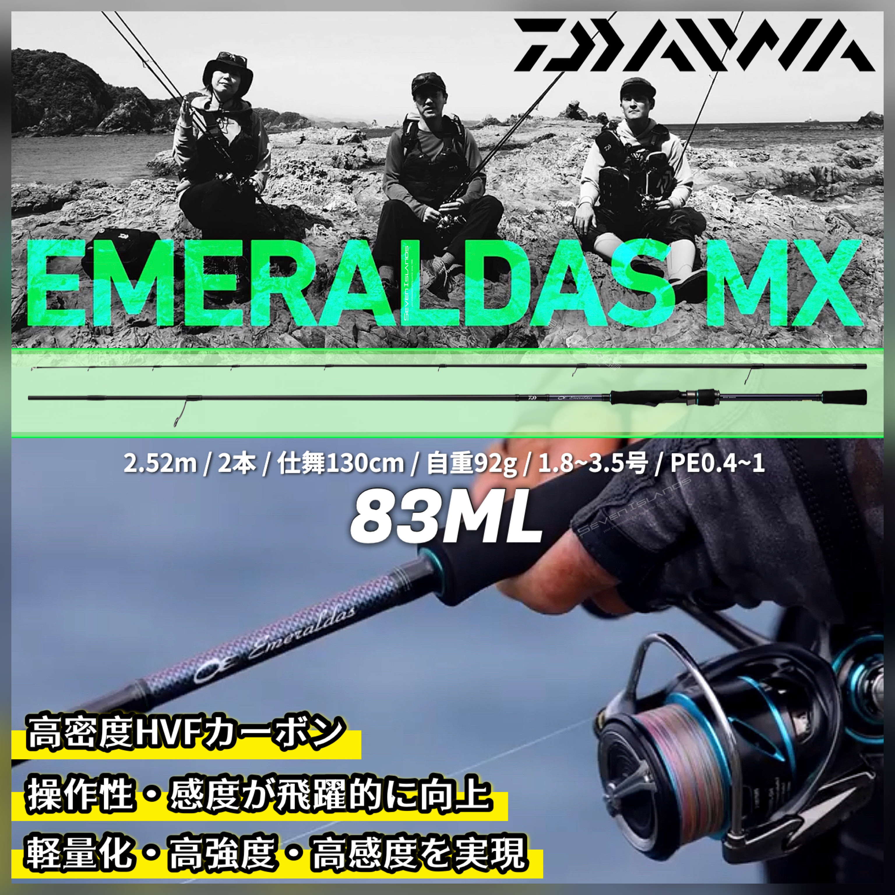 DAIWA EMERALDAS MX 83ML EGING GAME ROD