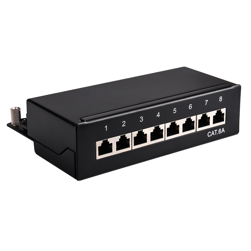 Linkway LW-C6S08P8-Port Cat 6 Patch Panel, Full Shielde