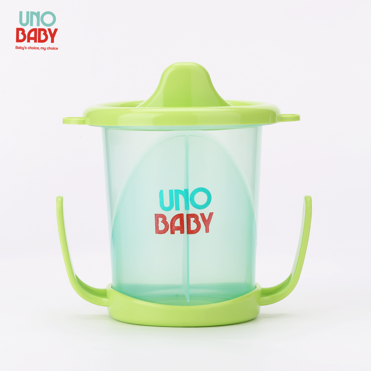 Uno Baby - 雙耳學習杯連蓋 200毫升 (綠色)