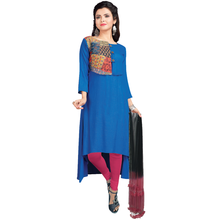Ladies Jippa Rayon Blue Q1035