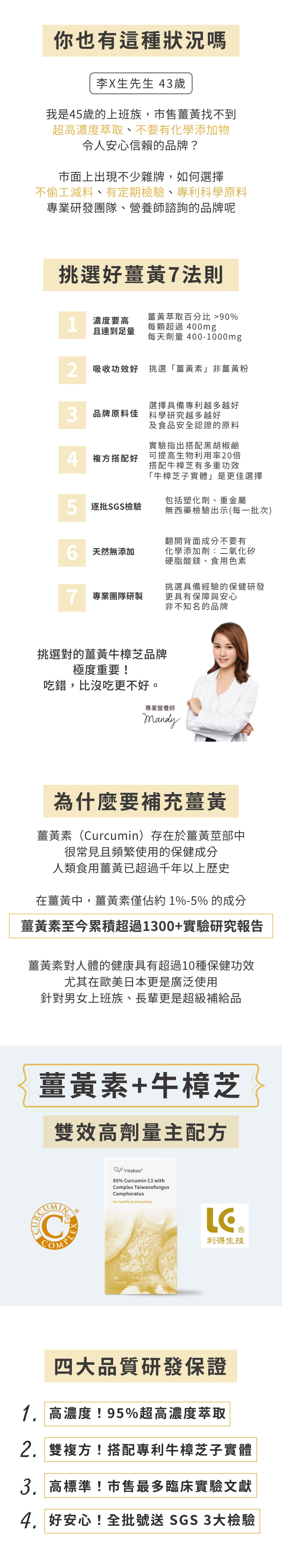 【養護專科】美國專利 95% C3 超級薑黃素+專利牛樟芝子實體 Vitabox®