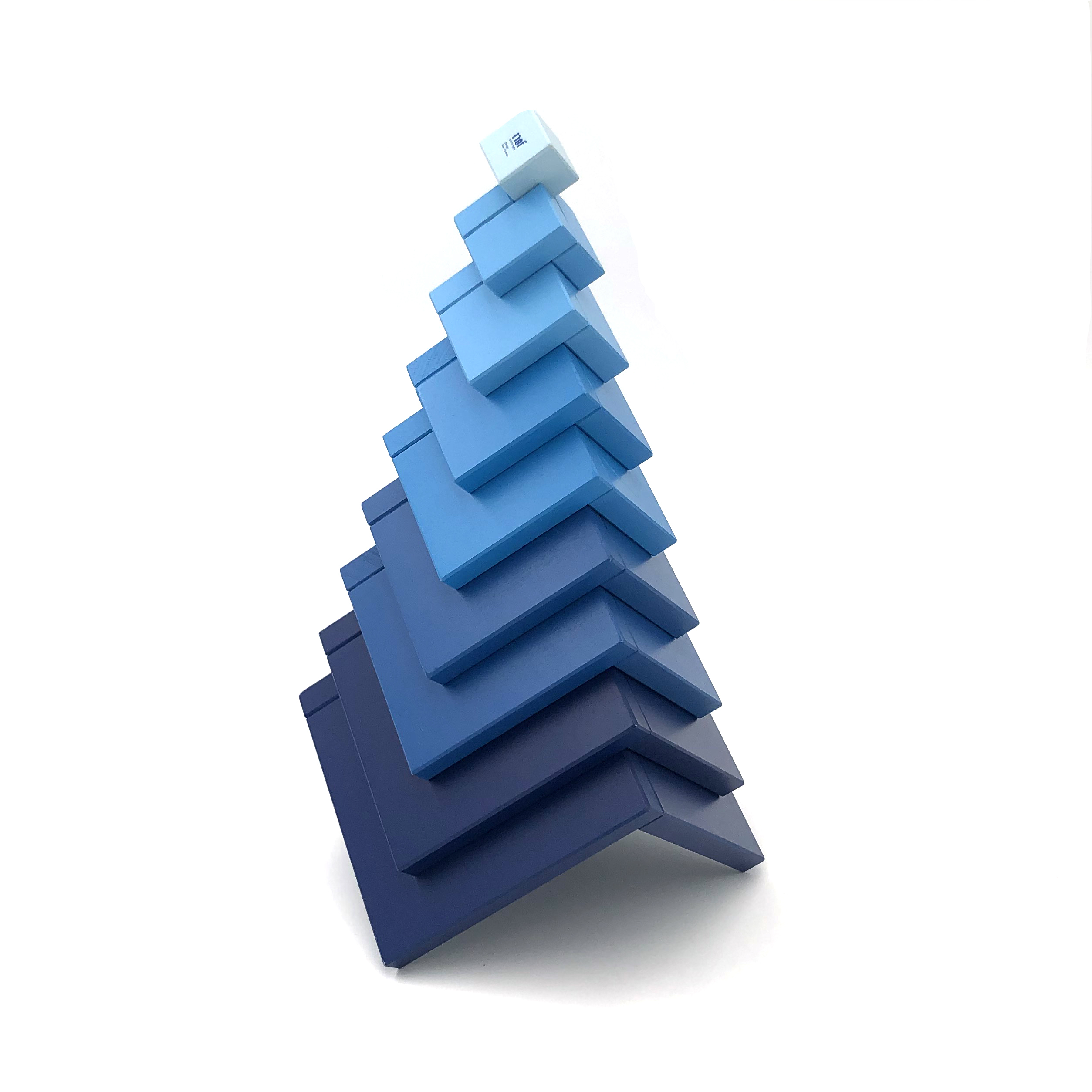 瑞士naef Cella漸變木製積木-深海