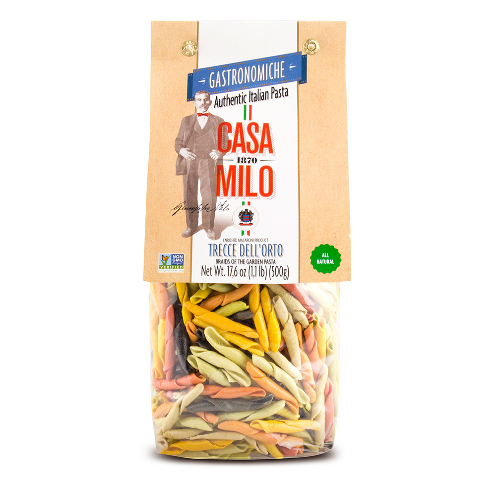 義大利CASA MILO五彩捲捲麵 麻花捲麵 Trecce dell' Orto 500g