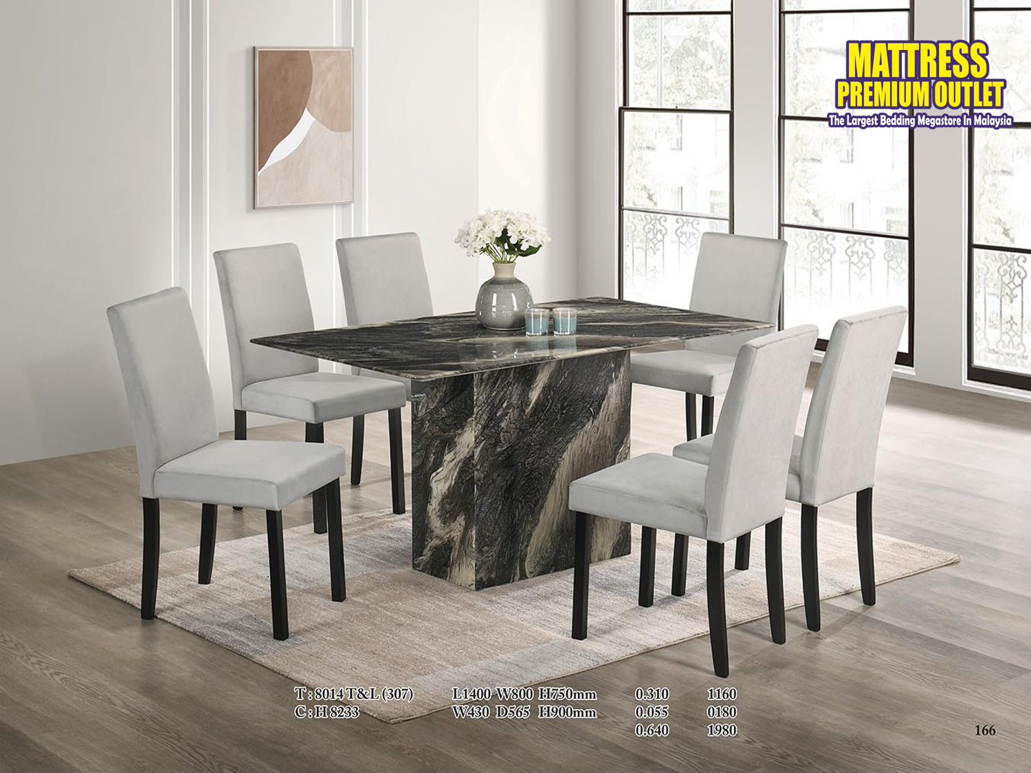 DINING SET 8014 T&L (307) WITH H8233