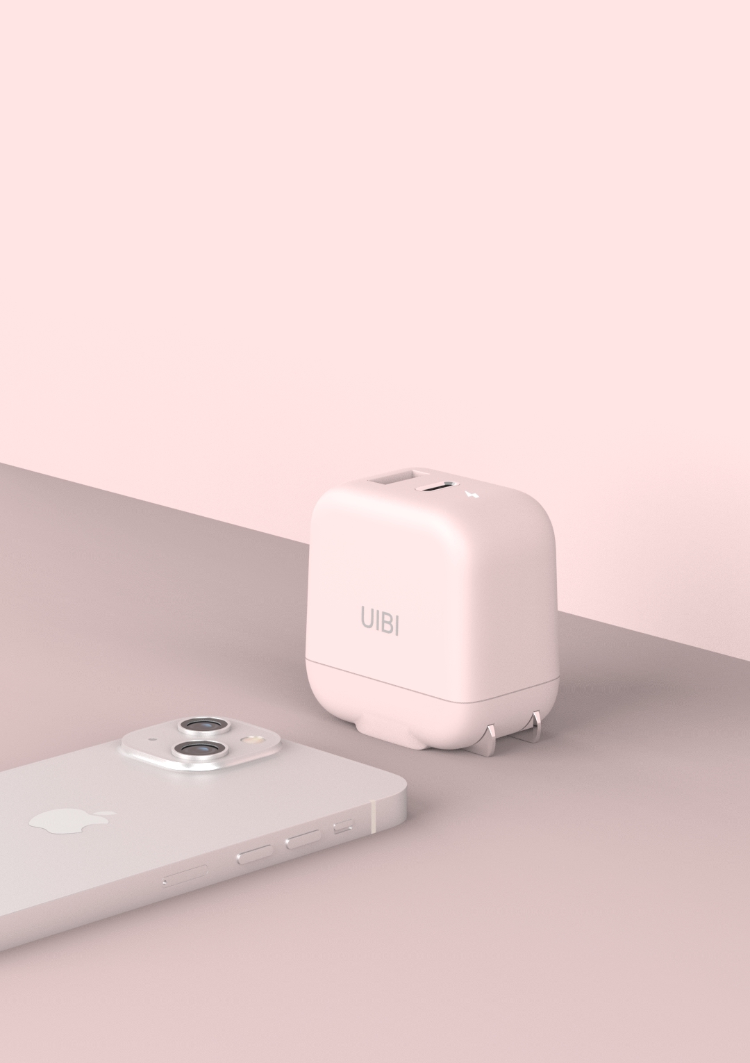 地表最美充電器 UIBI 30w 雙口氮化鎵快充 少女粉