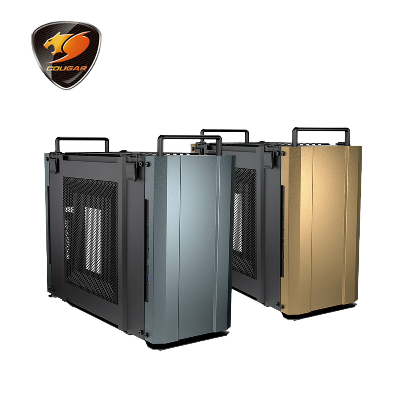 COUGAR 美洲獅 DUST 2 Mini ITX 機箱 電腦機殼 沙漠黃/鐵灰色｜阿秒市集