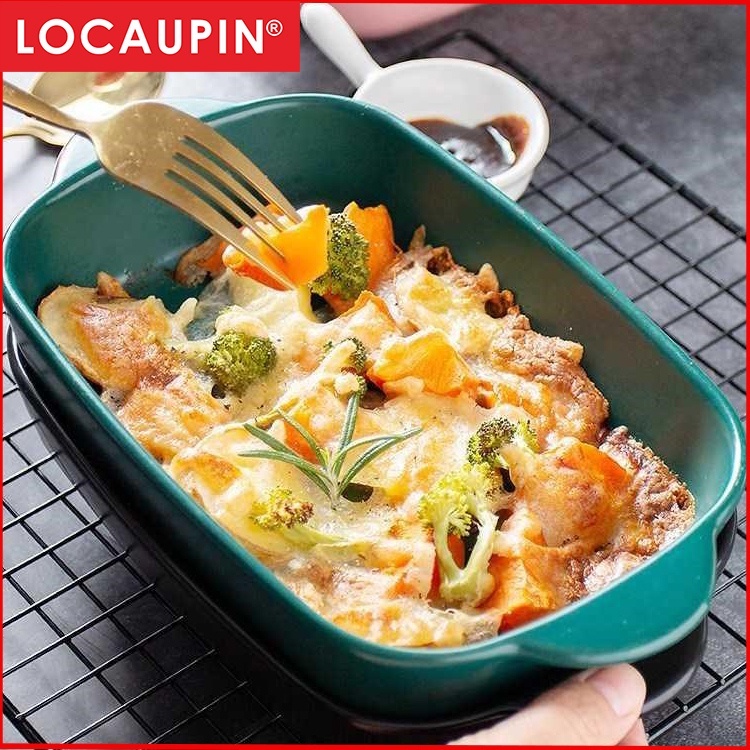 Locaupin Nordic Style Ceramic Bakeware Baking Dish Salad Baked Rice ...