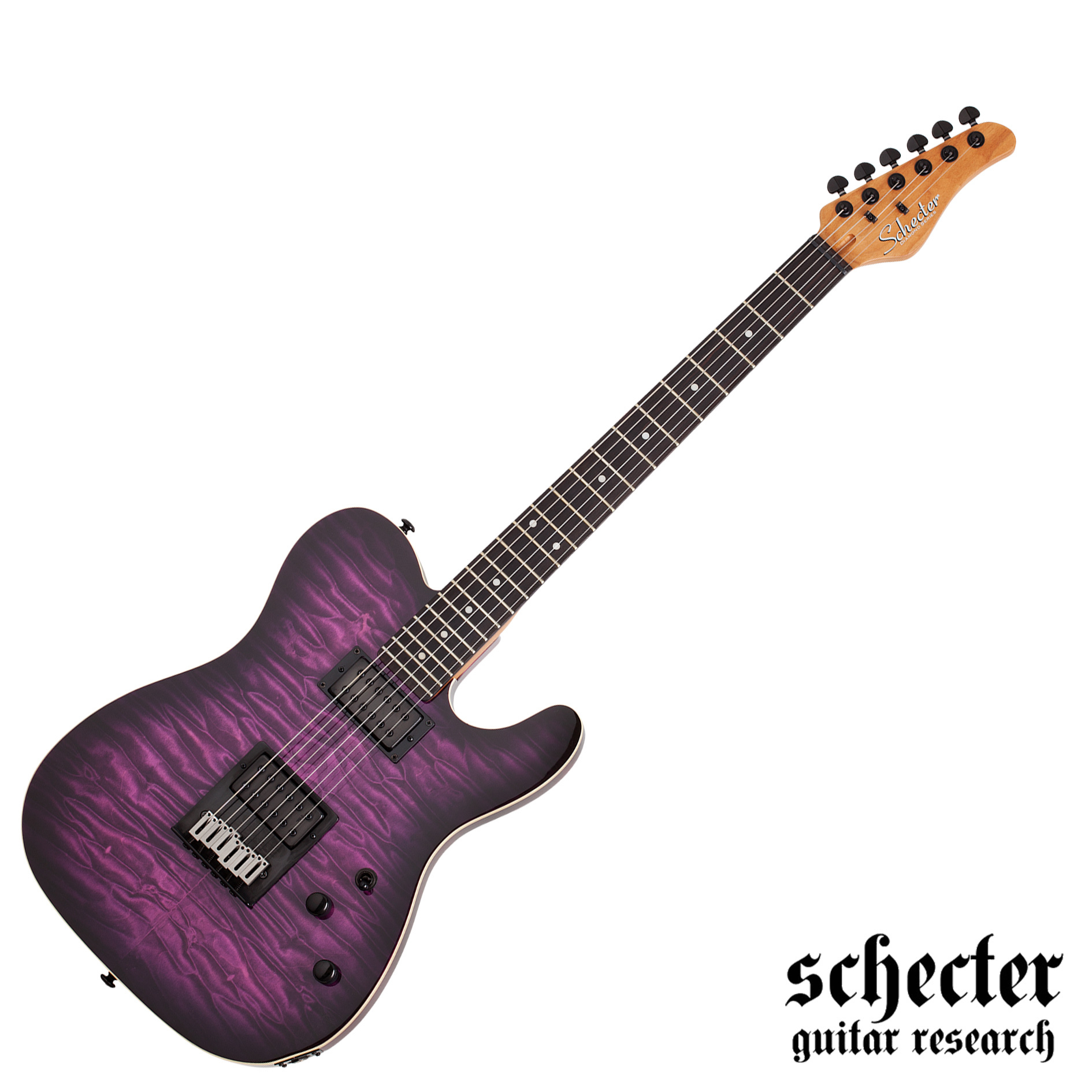 Schecter PT Pro Trans Purple Burst (TPB) 無搖座 碳化琴頸 背穿 電