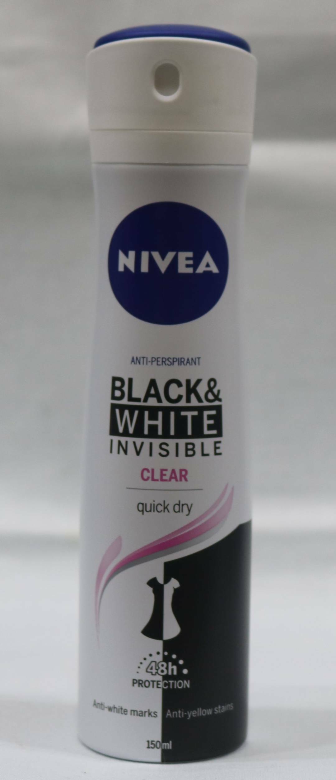 Nivea Black &White Invisible Clear Quick Dry 150ml