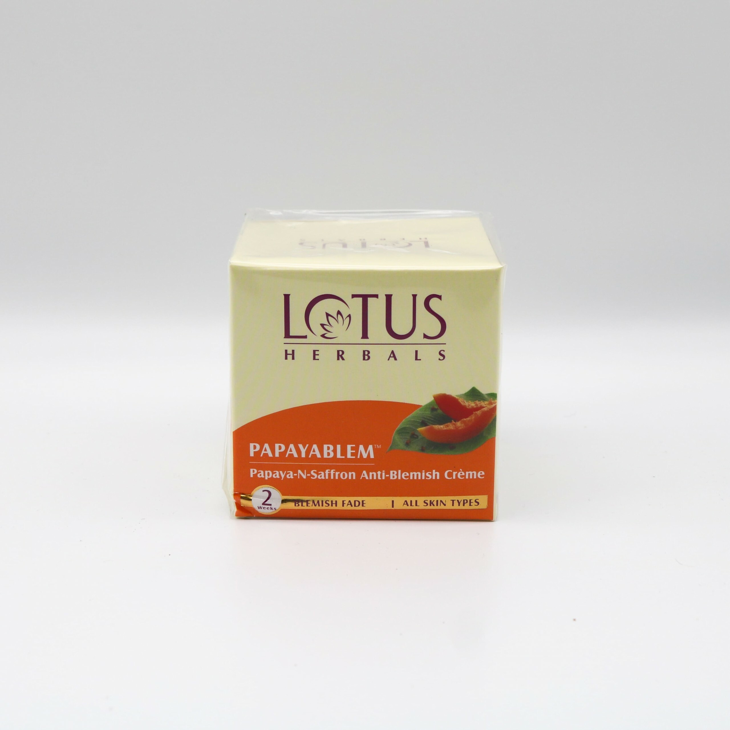 Lotus Herbals Papaya-N-Safrron Anti-Blemish Cream 50g