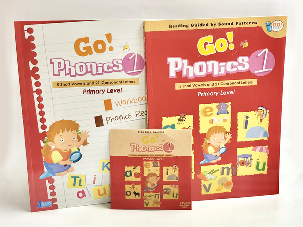 Go Phonics Level 1 Book Set (1Book+1Workbook+1DVD+2Post