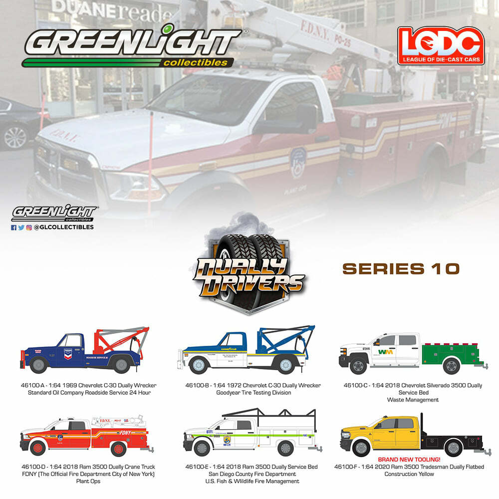 Greenlight 綠光 1:64 Dually Drivers Series 10