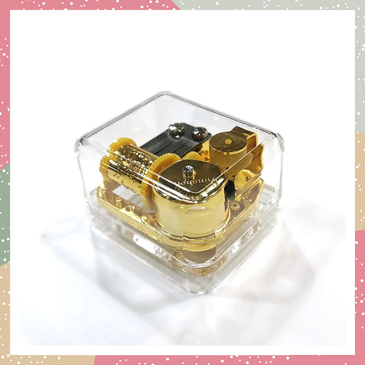 Classic chain Transparent Music Box (Gold Caliber)