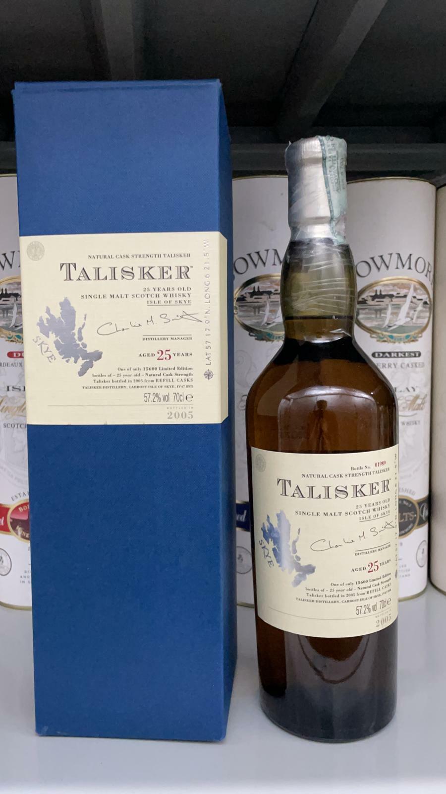 Talisker 25 Years Single Malt Scotch Whisky (Bottled in