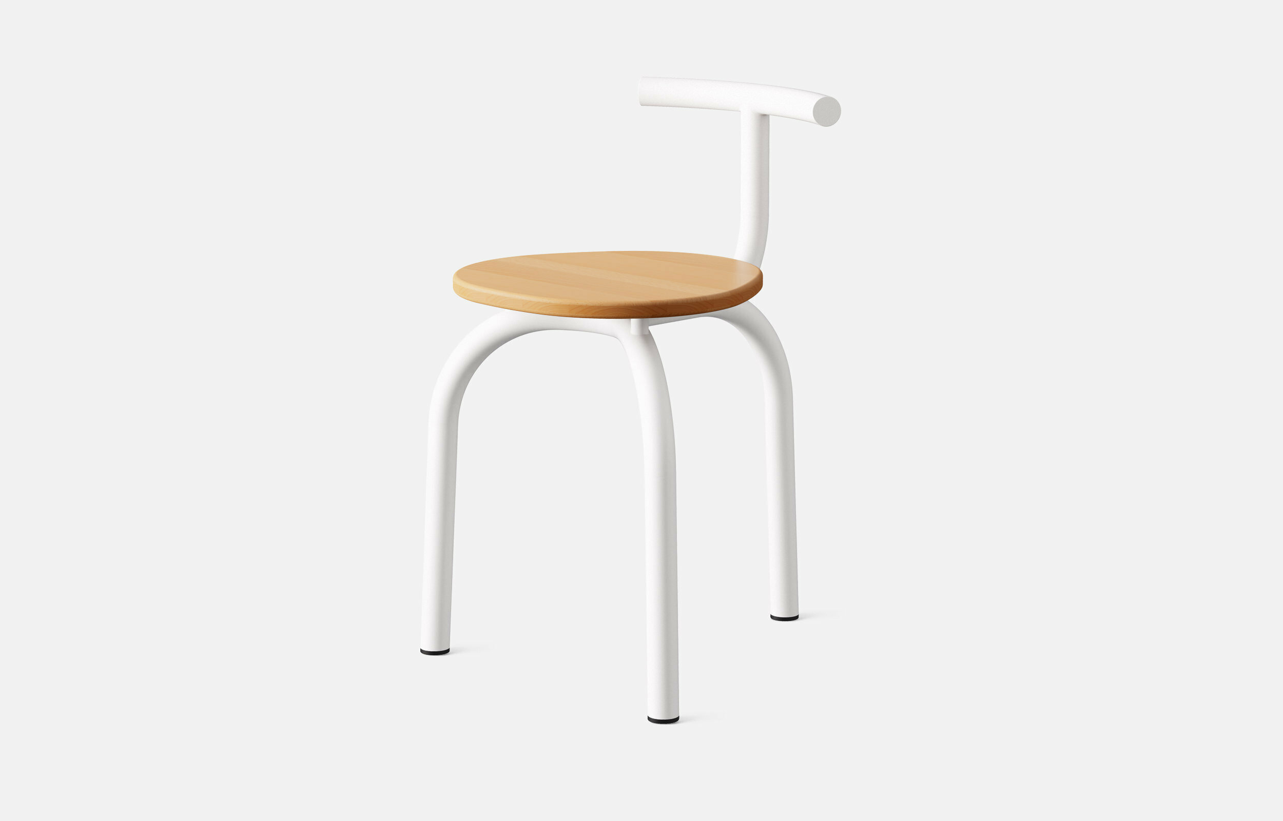 OGLE Chair 白色| 極簡彎管椅 | esaila