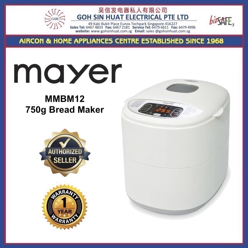 Mayer MMBM12 Bread Maker Breadmaker 750g