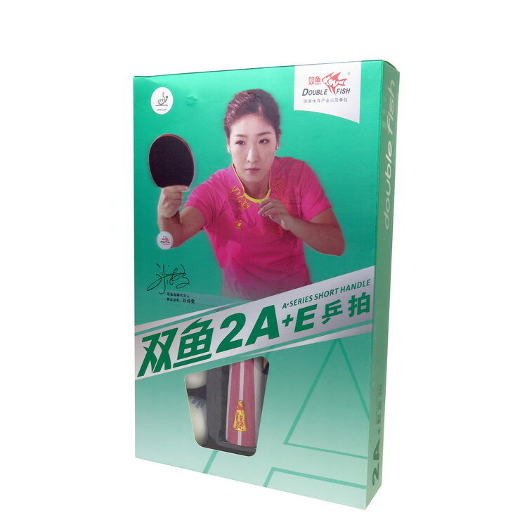 DOUBLE FISH Table Tennis Racket with 2 balls, Long Hand