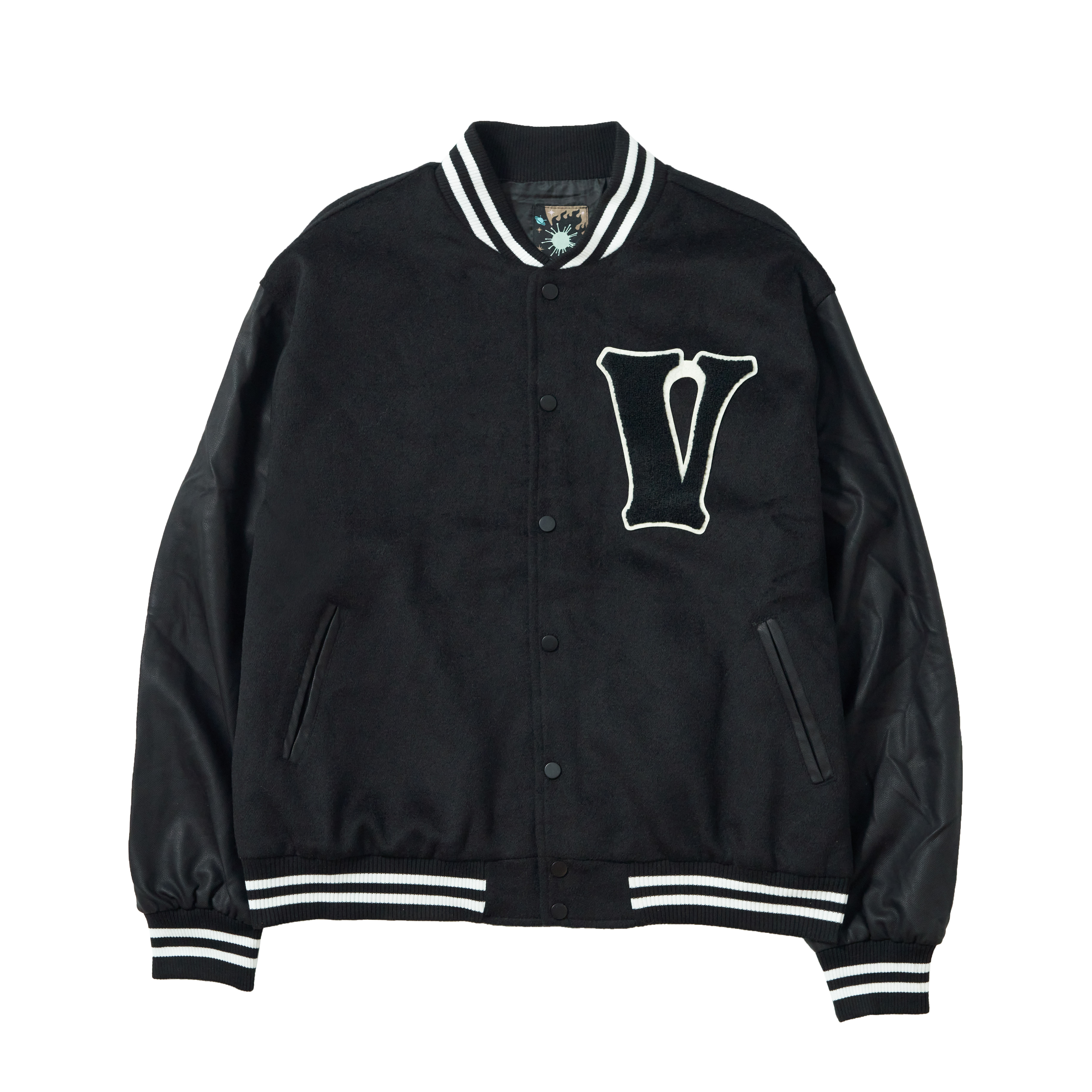 VIRUS WAR VARSITY JACKET (BLACK)