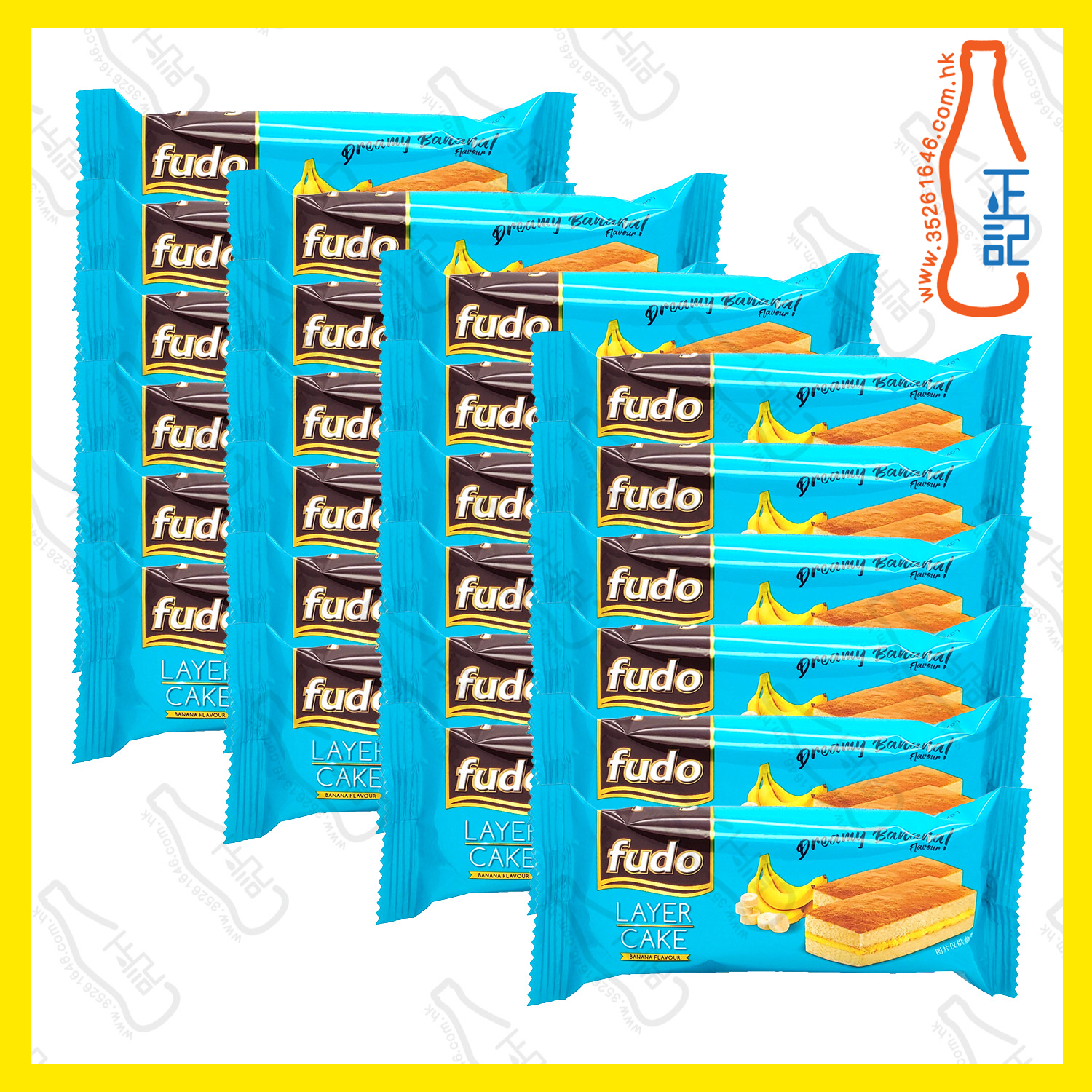 Fudo(香蕉味)蛋糕 18g x 24小包 / 盒