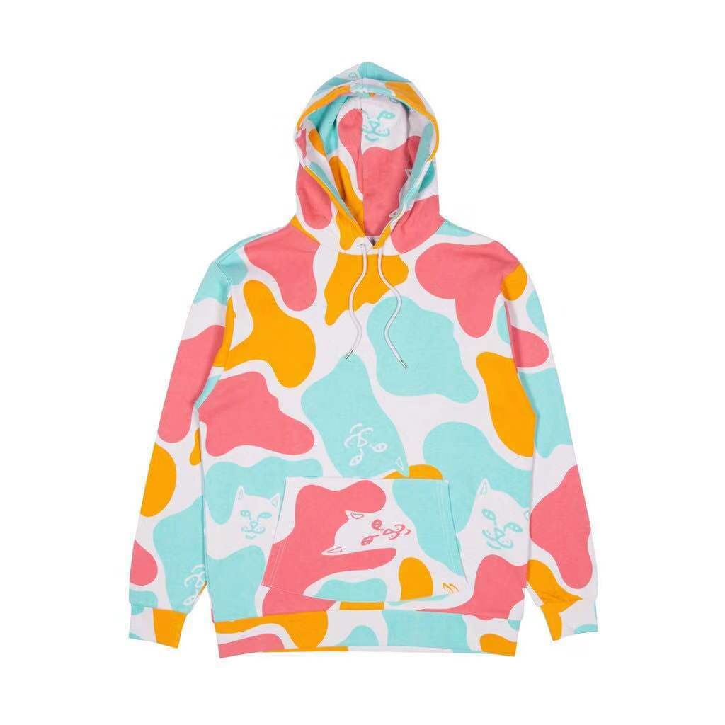 RIPNDIP OVERSIZE CAMO HOODIE 中指貓 帽T