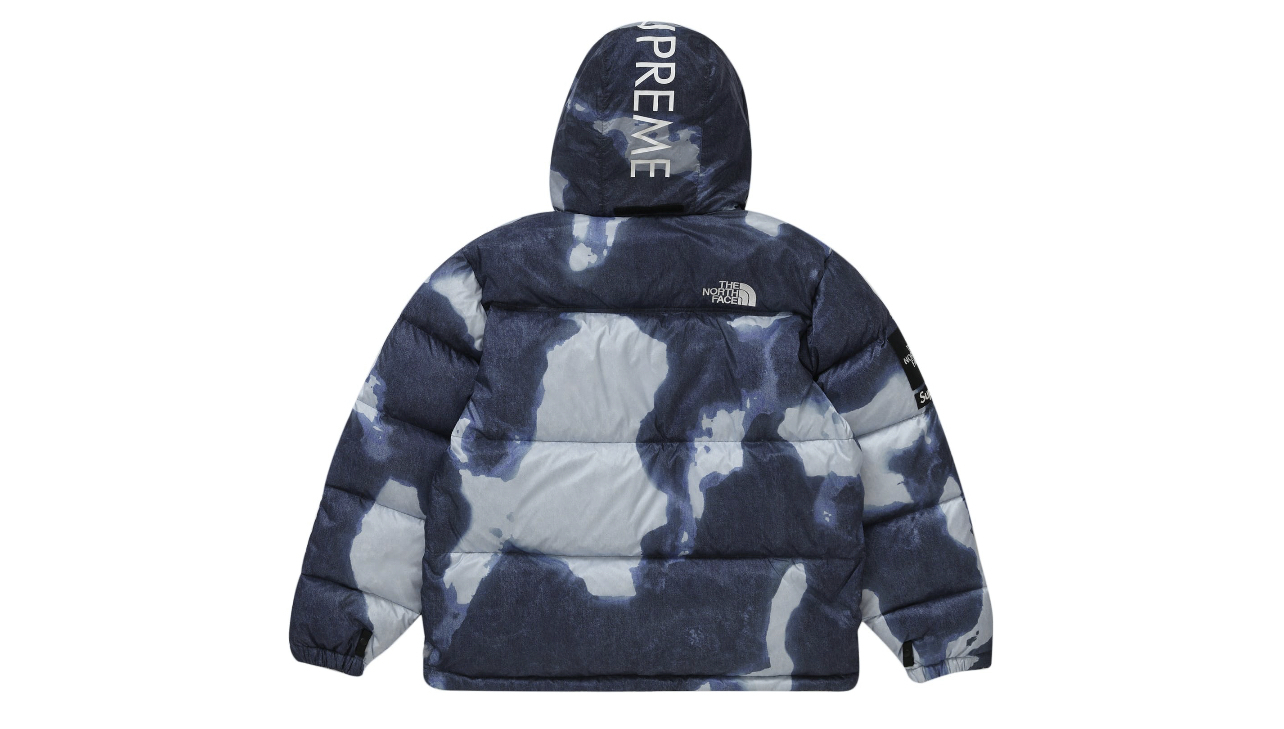 Supreme x TNF Bleached Denim Print Nuptse Jacket Supreme x TNF Bleached Denim Print Nuptse Jacket