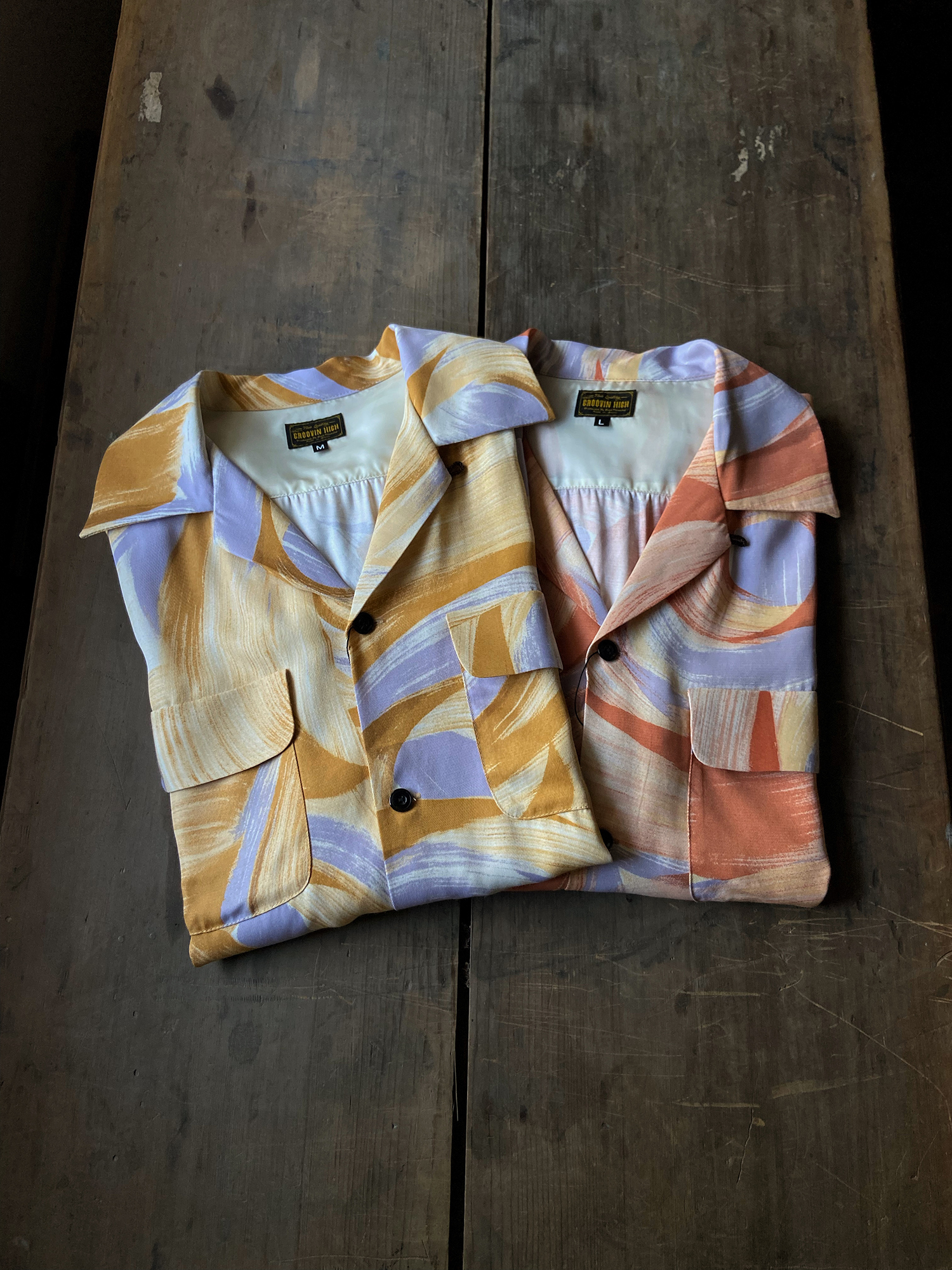 1950s VINTAGE MARBLE RAYON SHIRT