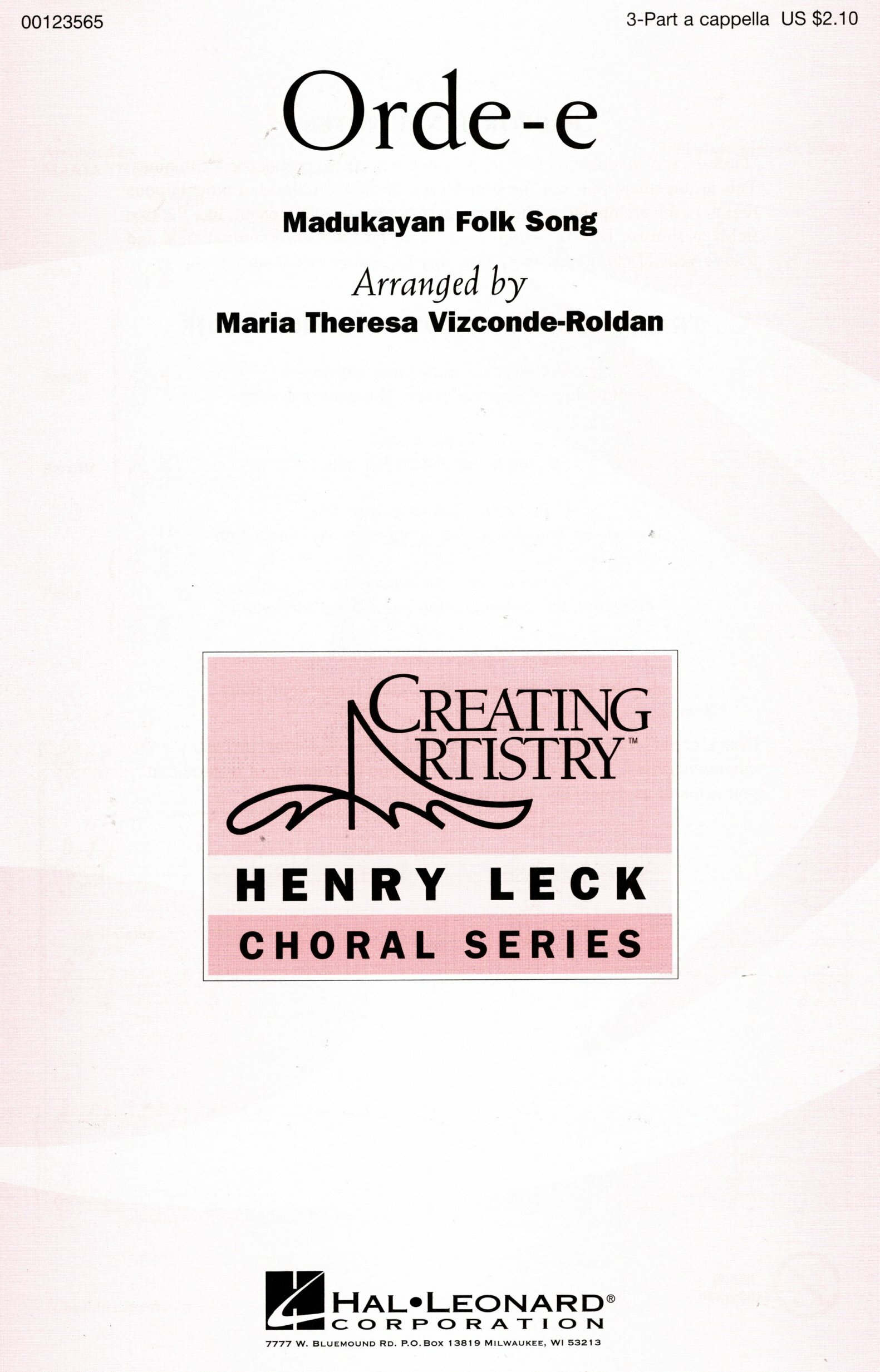 【同聲三部合唱譜】《Orde-e》