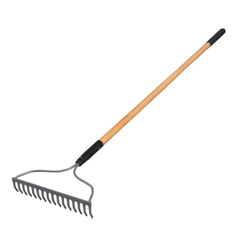 16-Tine Welded Bow Rake, Long Handle Tool