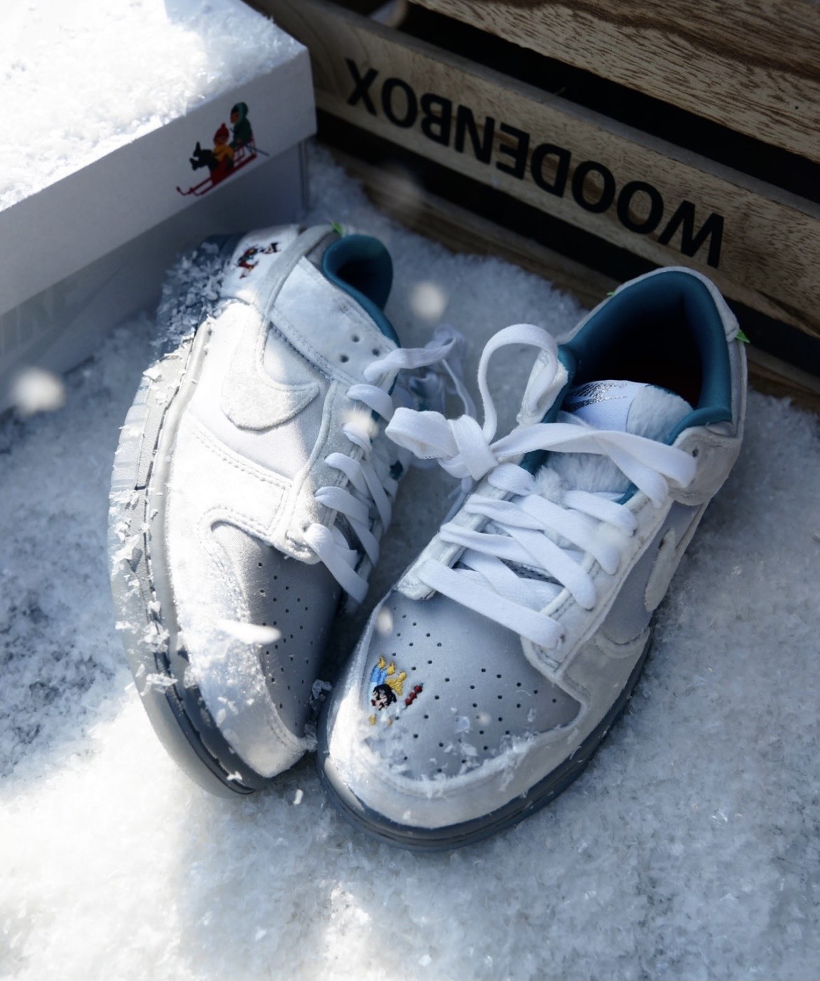 NIKE DUNK LOW Ice 冬季仙境 冰雪節 灰銀白 女款