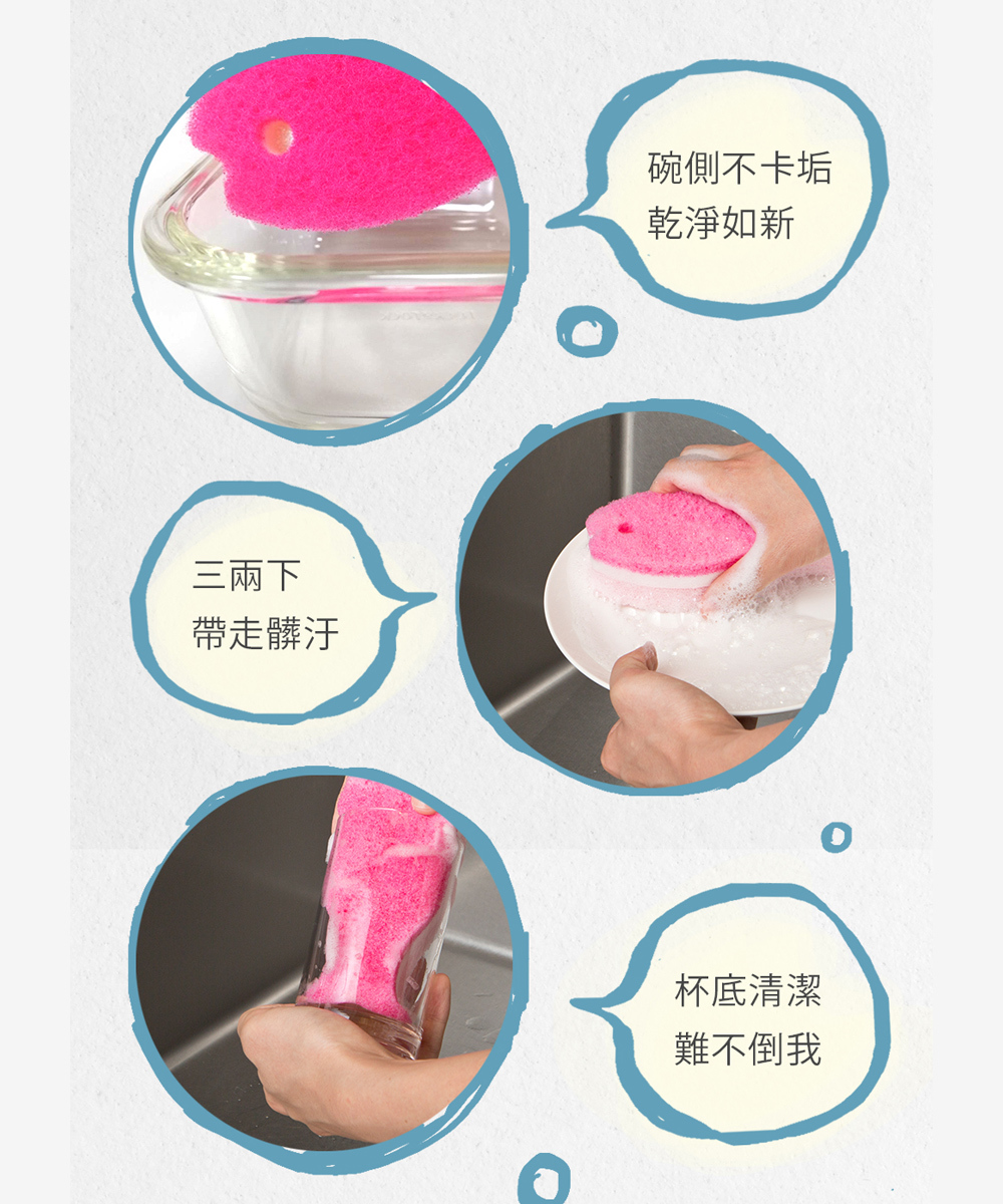 【MARNA】小魚造型清潔海綿(共3色) K170