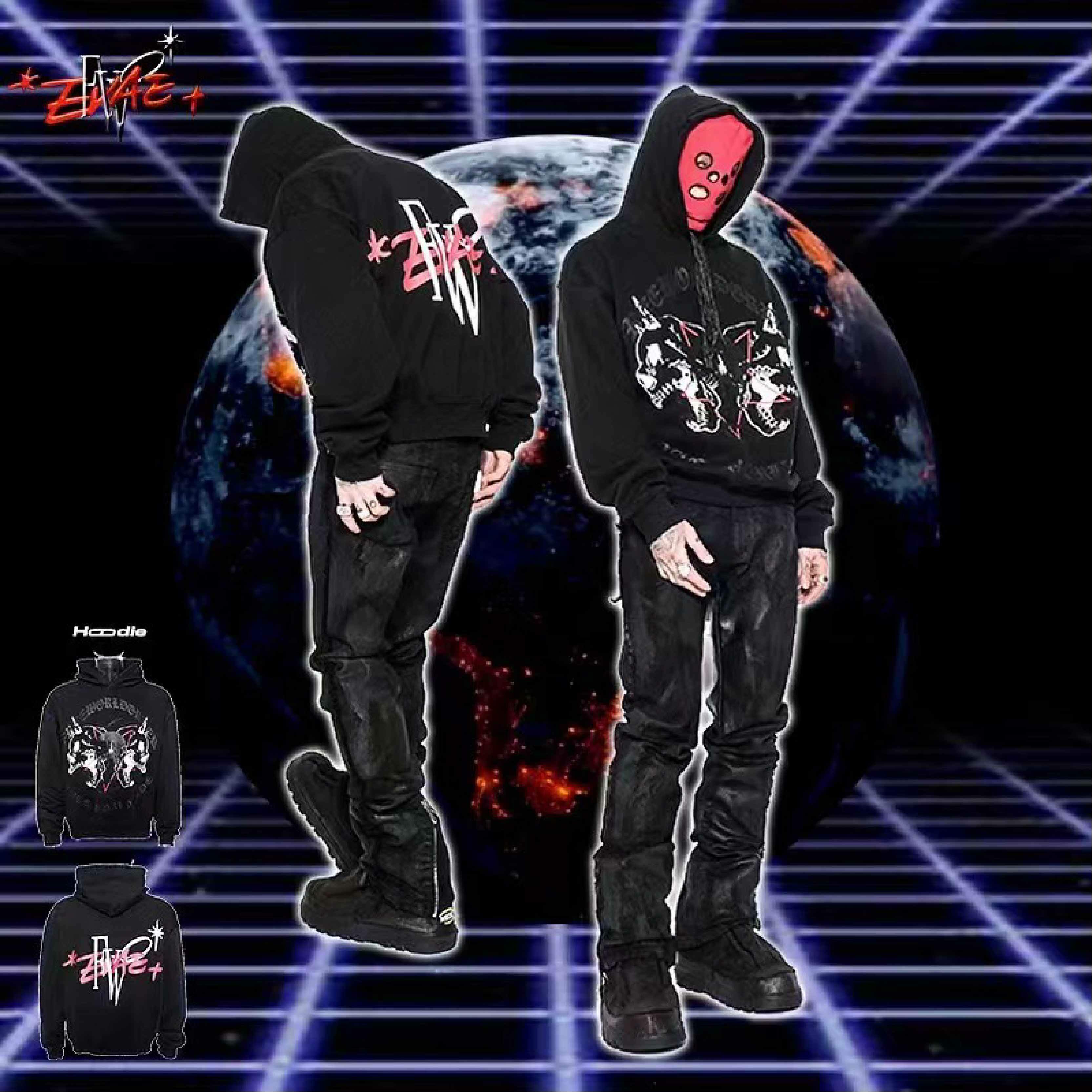 EVAE MOB & * F.V.V.O HOODIE 滿版設計帽T