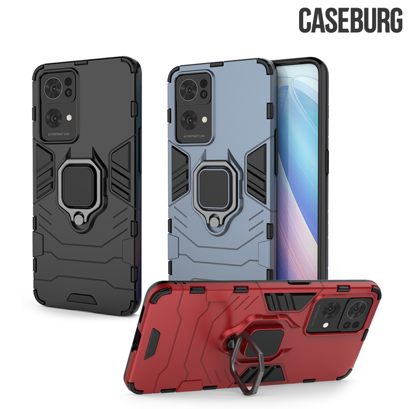OPPO Reno7 Pro 5G CASEBURG Hybrid R 磁貼指環支架手機殼 保護殼 | 井尚館