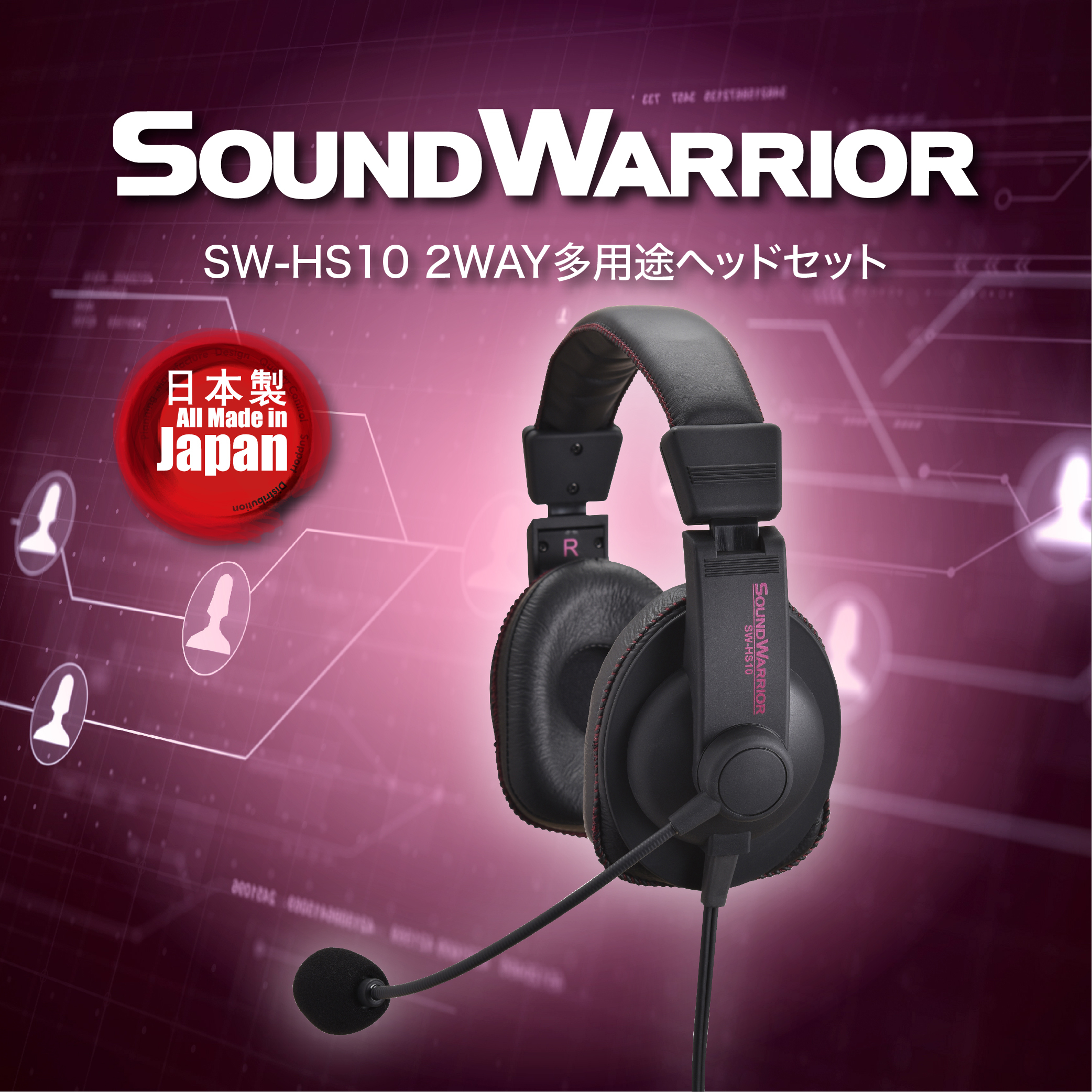 SOUND WARRIOR SW-HS10 Around-Ear Monitor Headset